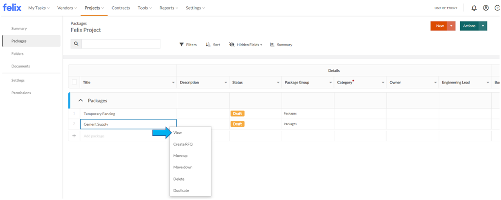 How to Create and Manage Packages | Felix Enterprise Help Centre