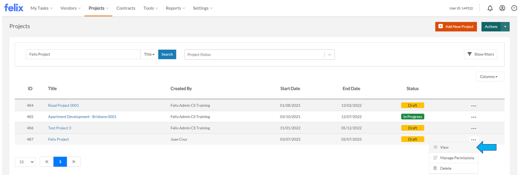 How to Link an RFQ to a Package | Felix Enterprise Help Centre