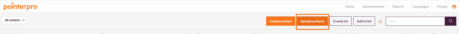 Creating your Contact List : Pointerpro
