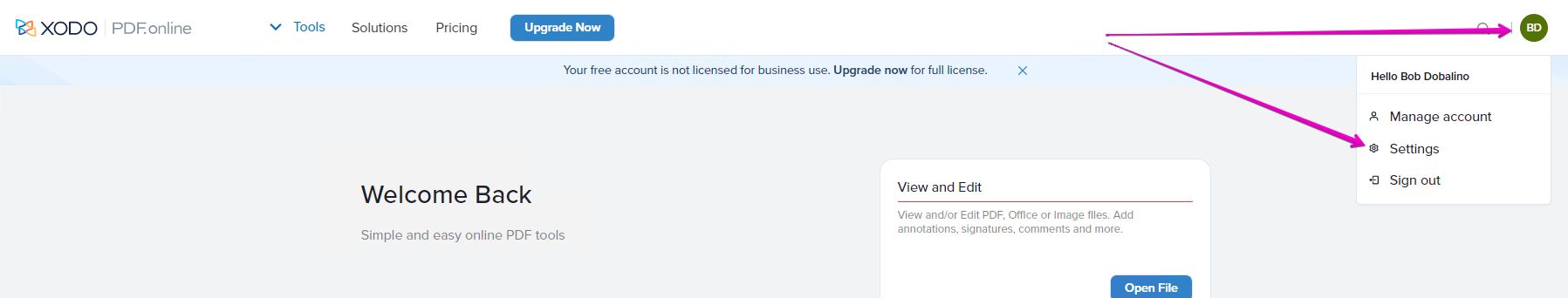How to cancel a Xodo subscription : XODO
