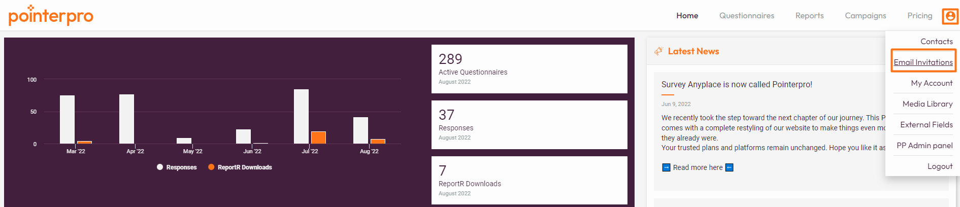 Email Invitations : Pointerpro