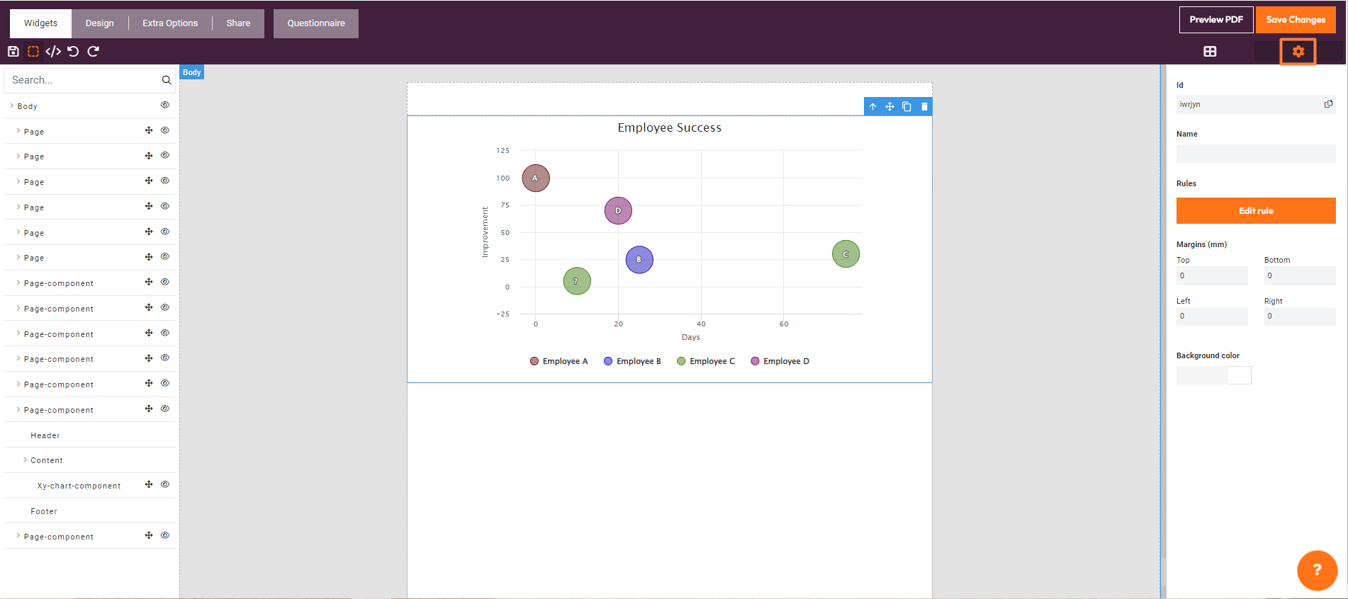Renewed Report Builder: Bubble chart : Pointerpro