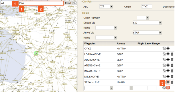 Add a New City-Pair Route : N-Flight Planning