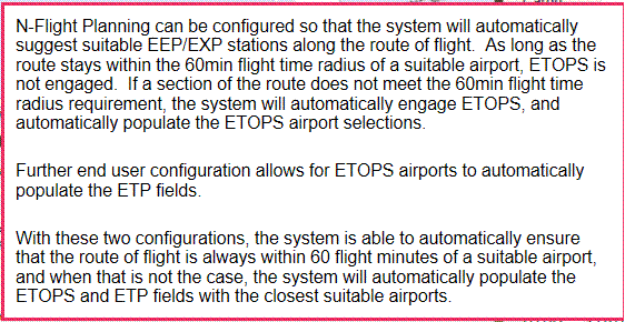 ETOPS Group : N-Flight Planning