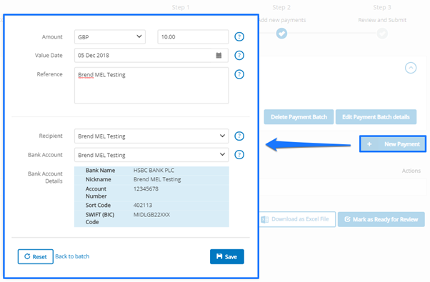 Creating Batch Payments : Monex Europe