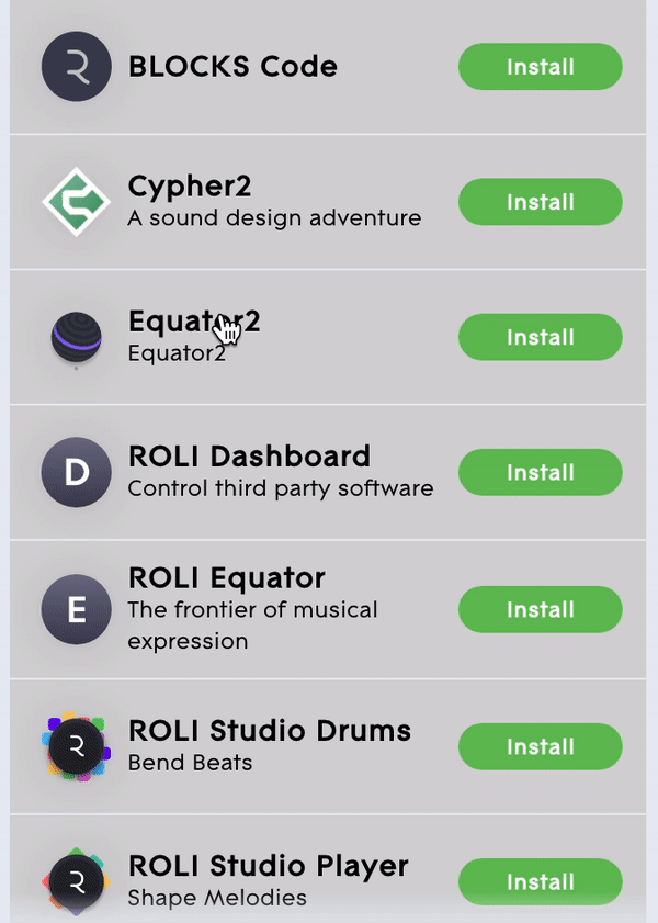 Installing Equator2 from ROLI Connect : ROLI Support