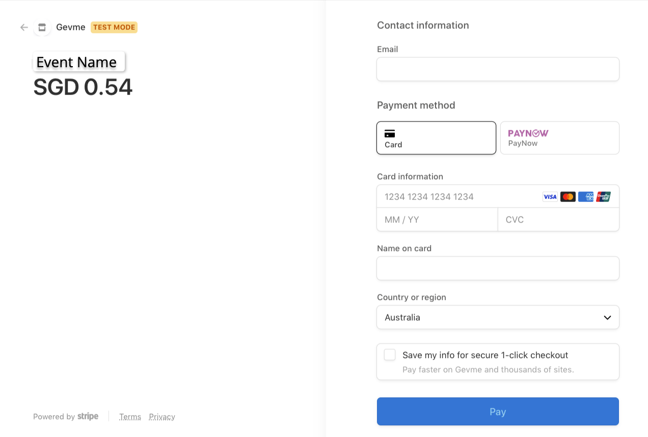 Online Payment Methods : Gevme Registration