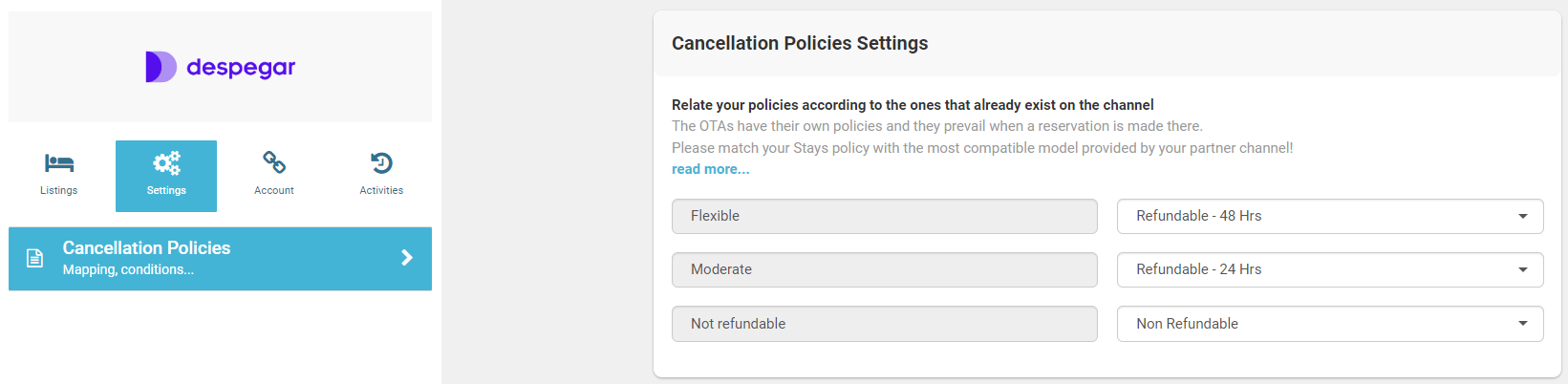Guide: How to connect to Despegar via Stays : onboarding