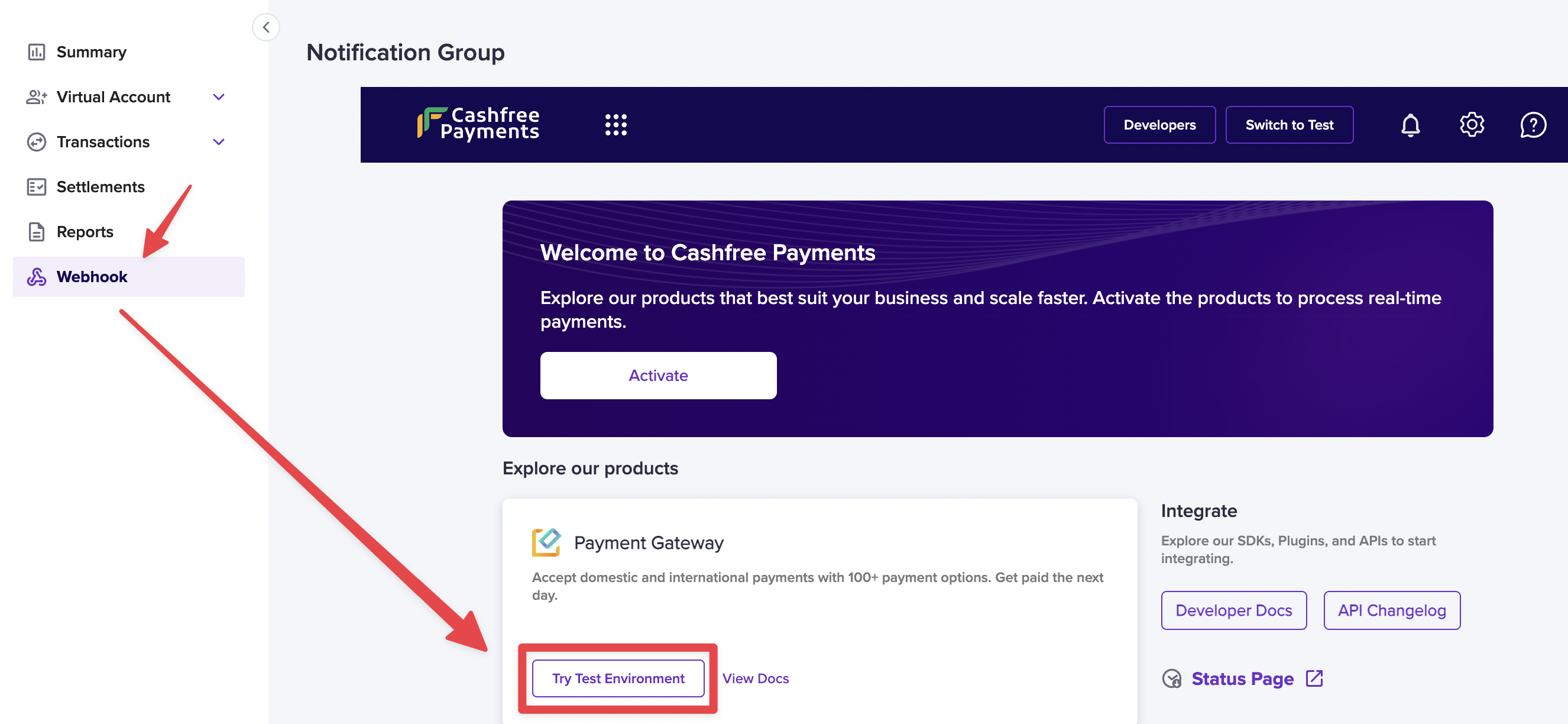 Cashfree Payment Integration : Misfits Change Makers Private Limited (FlexiFunnels)