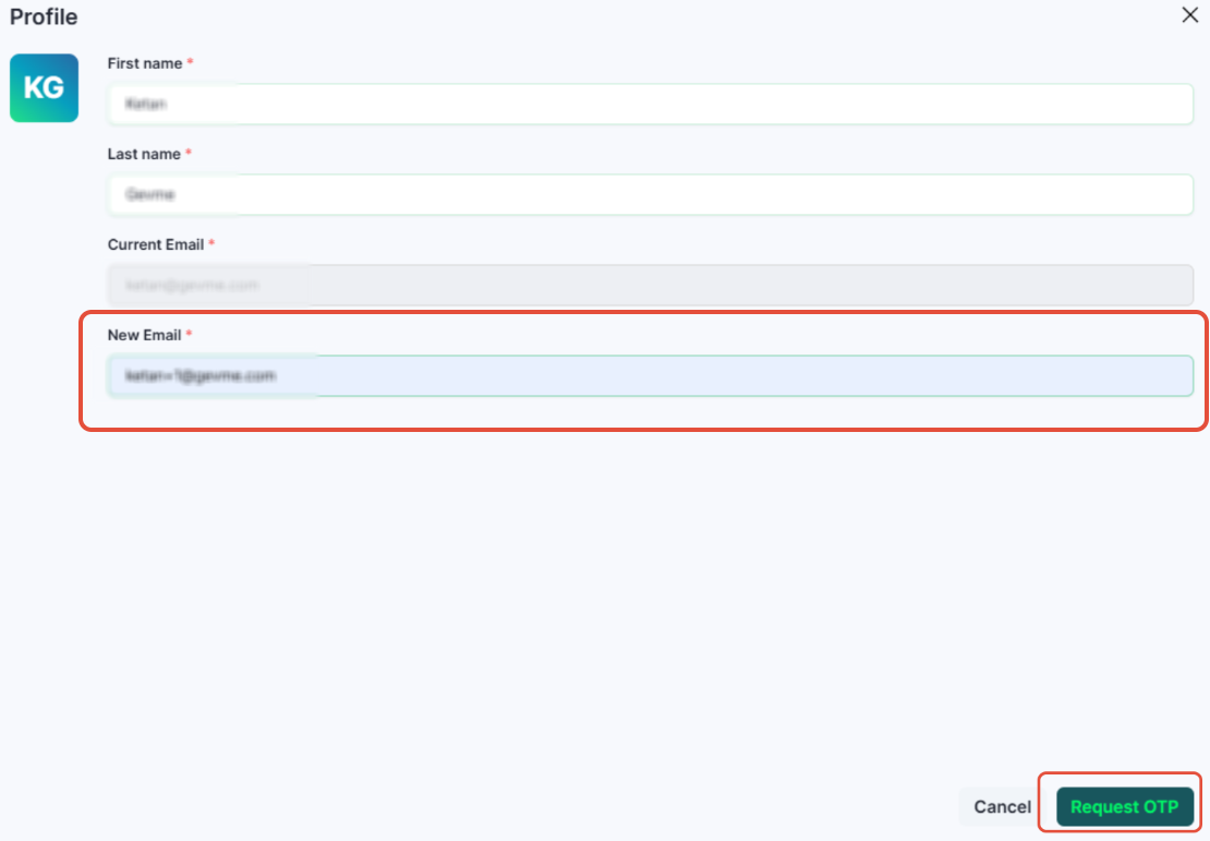 Snapsight Change of Email : Gevme Snapsight