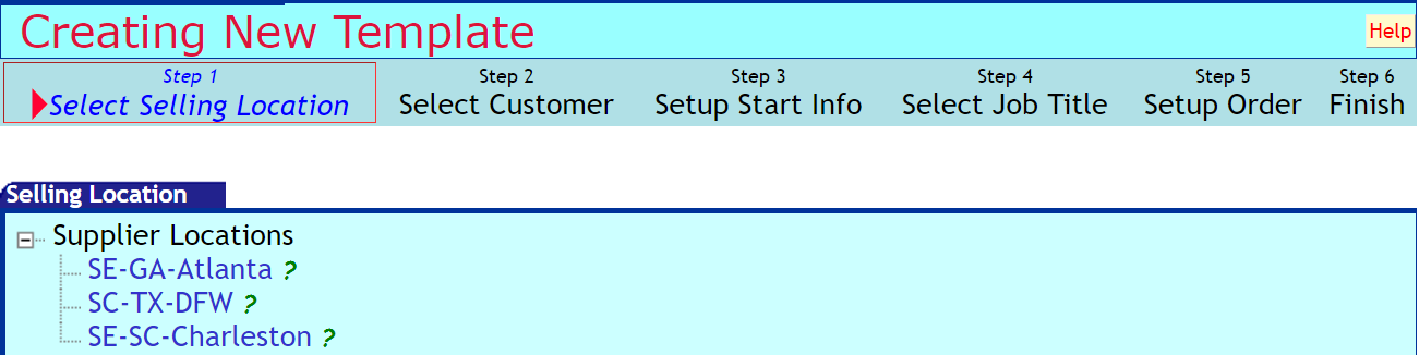 *Create Order Templates : WorkRecords e-Support