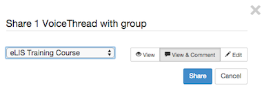 Sharing VoiceThreads : Support Hub