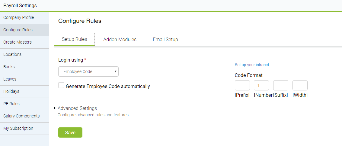 How to setup Automatic Employee Code Generation? : Help Center