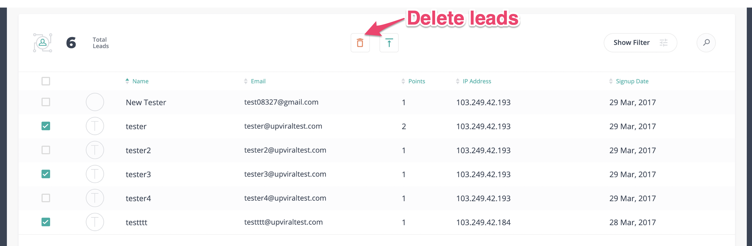 How to Delete or Edit Leads From Your Account : UpViral