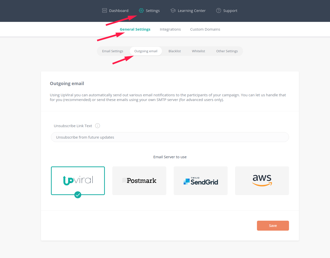 How to send emails using your own email server? : UpViral
