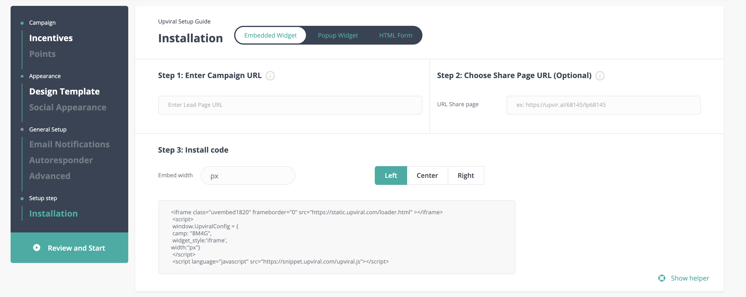 How to Integrate Upviral Into My Website : UpViral