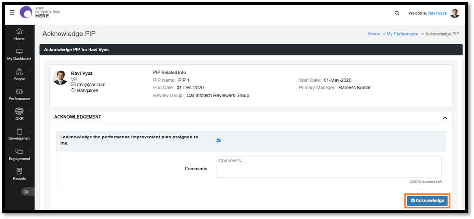How to initiate the PIP? : Synergita