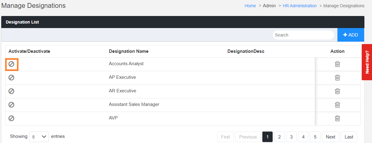 How to manage employee designations? : Synergita