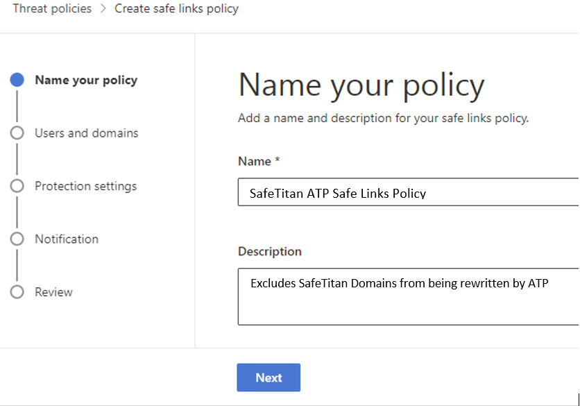 Office 365 - ATP Safe Links : SafeTitan Help Center