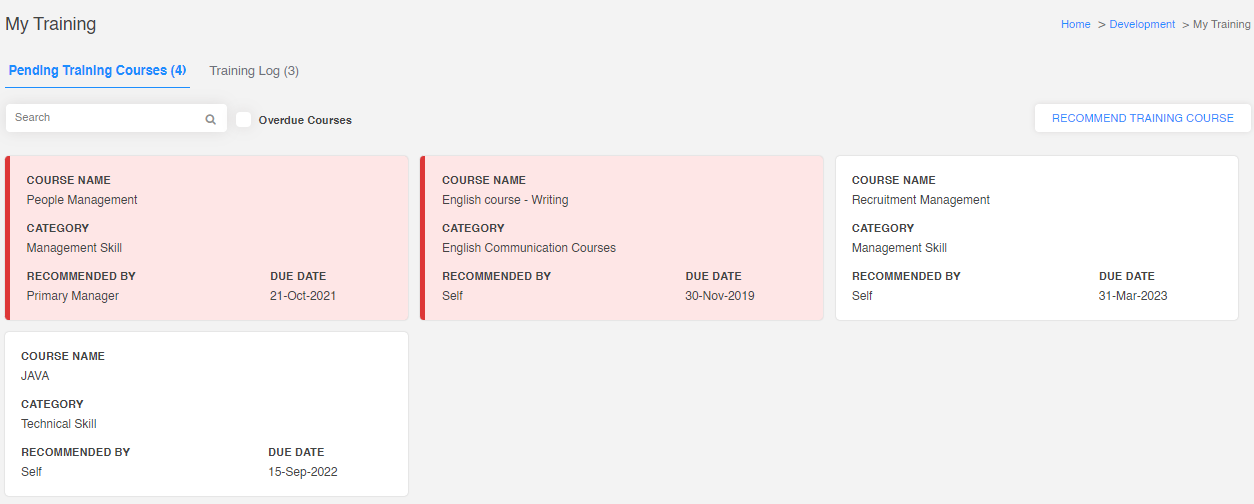 How To View Details on My Training? : Synergita