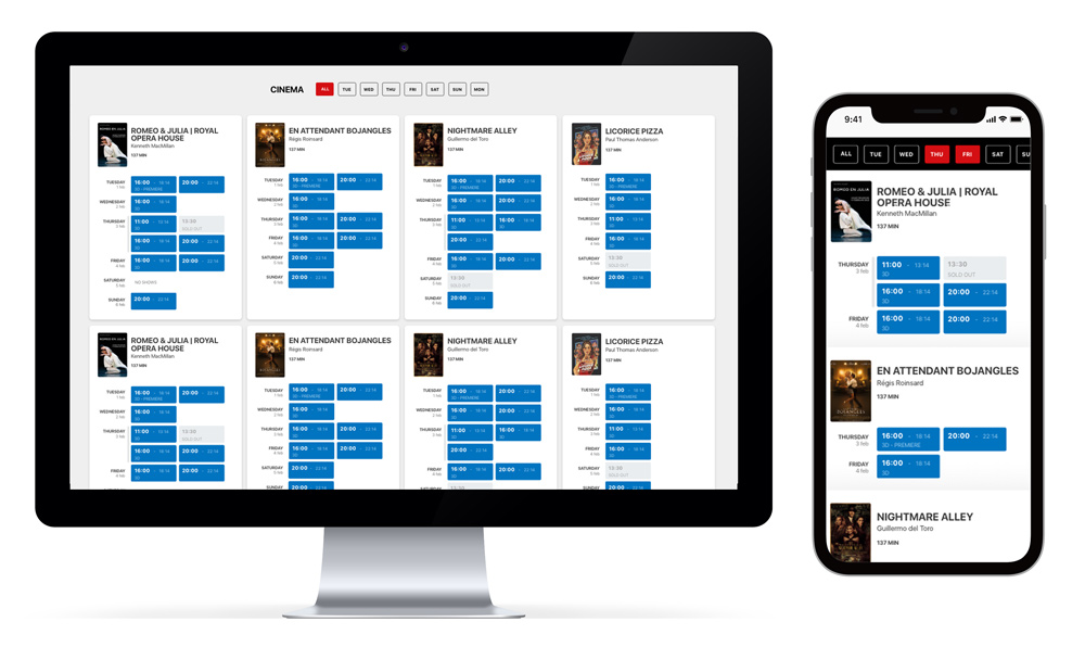 Cinema planner : Service Portal