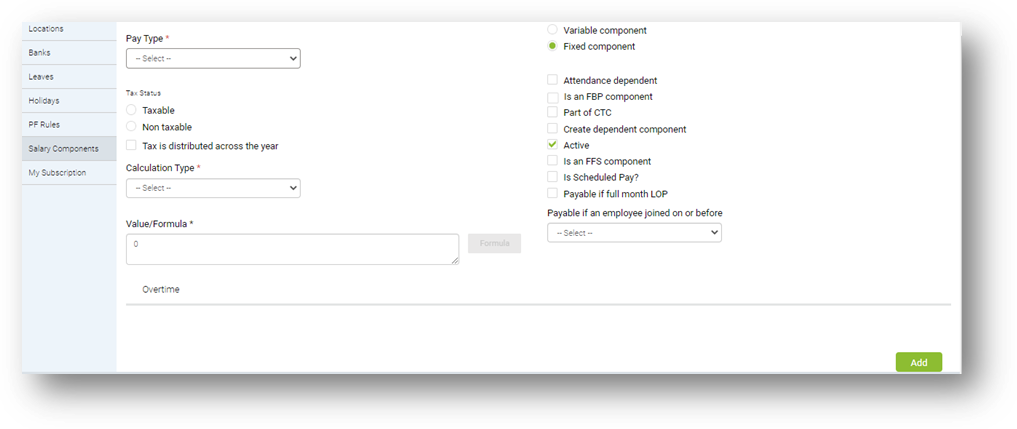How to create a Salary Component : Help Center
