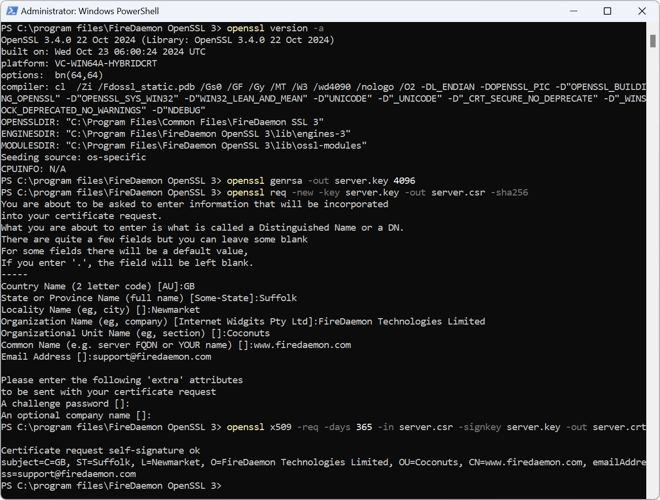OpenSSL for Microsoft Windows