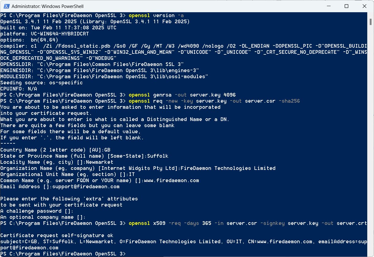 OpenSSL for Microsoft Windows