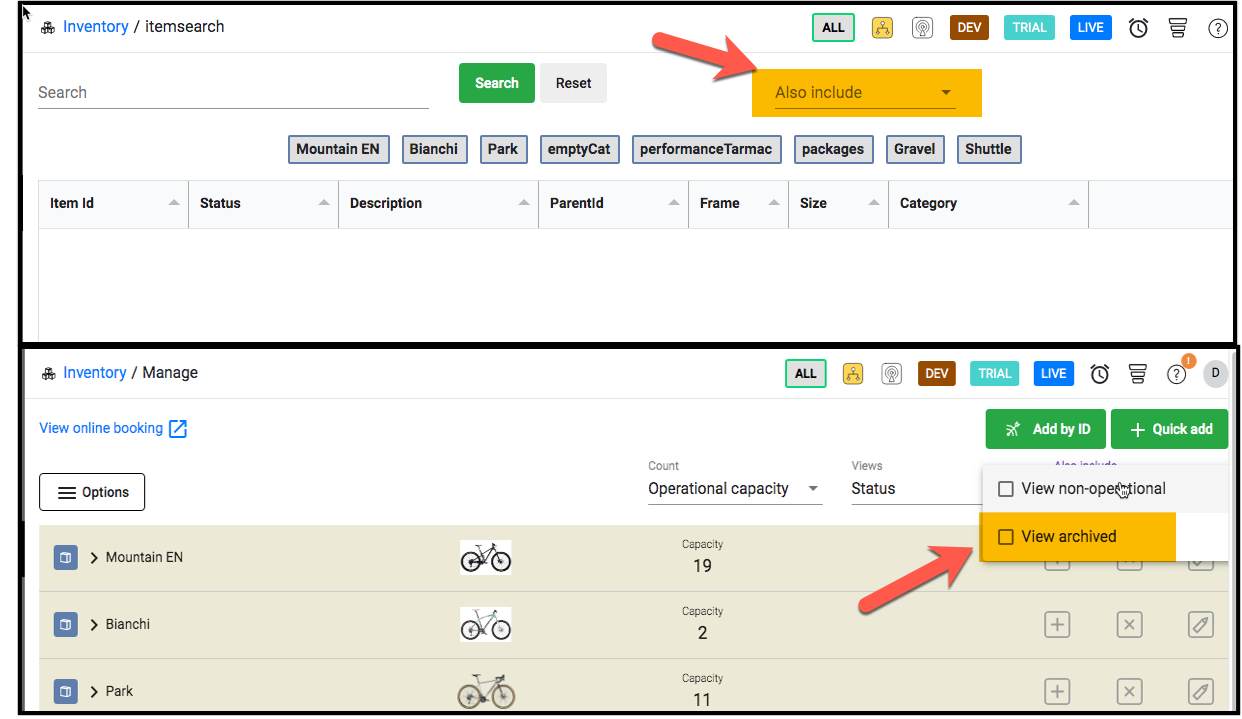 Archiving (suspending) Items and Product Lines : BRM2.0 Help