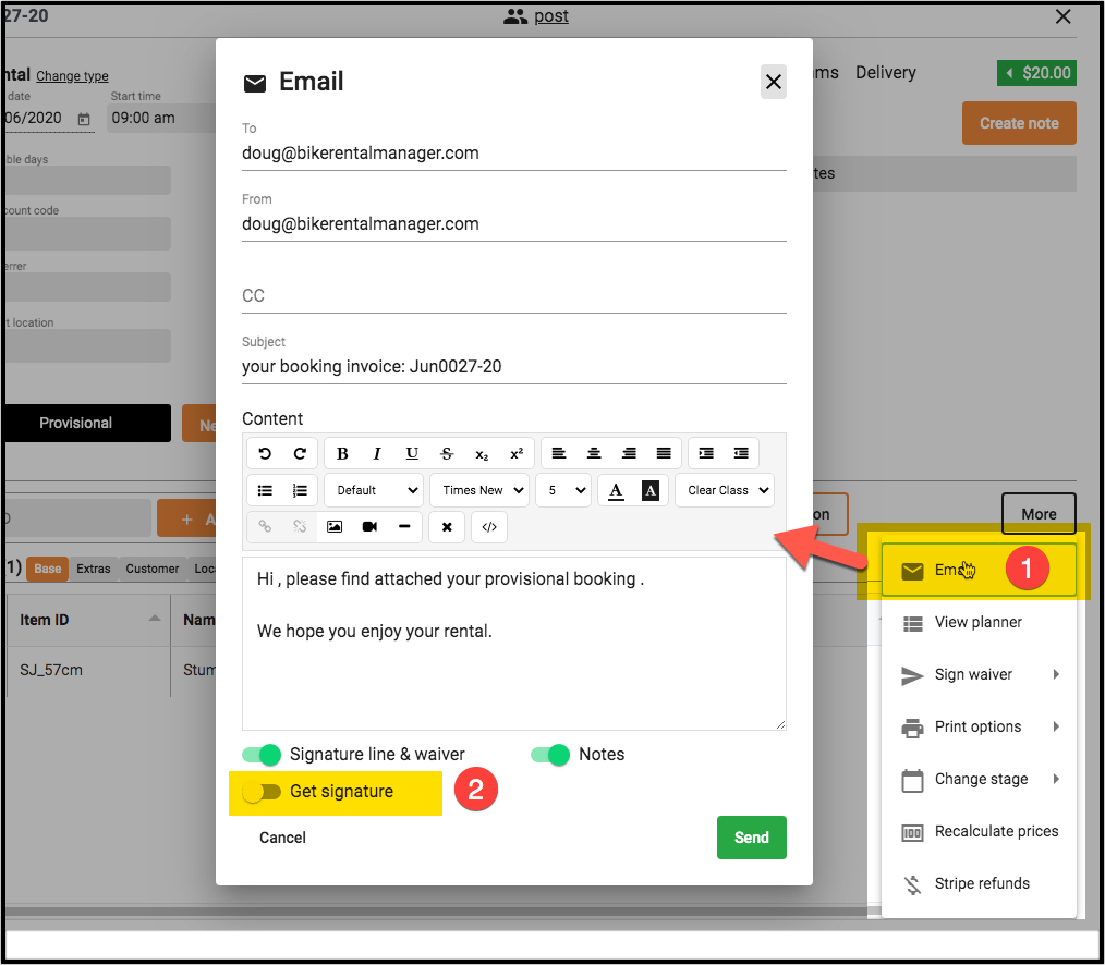 collecting electronic signatures via email : BRM2.0 Help
