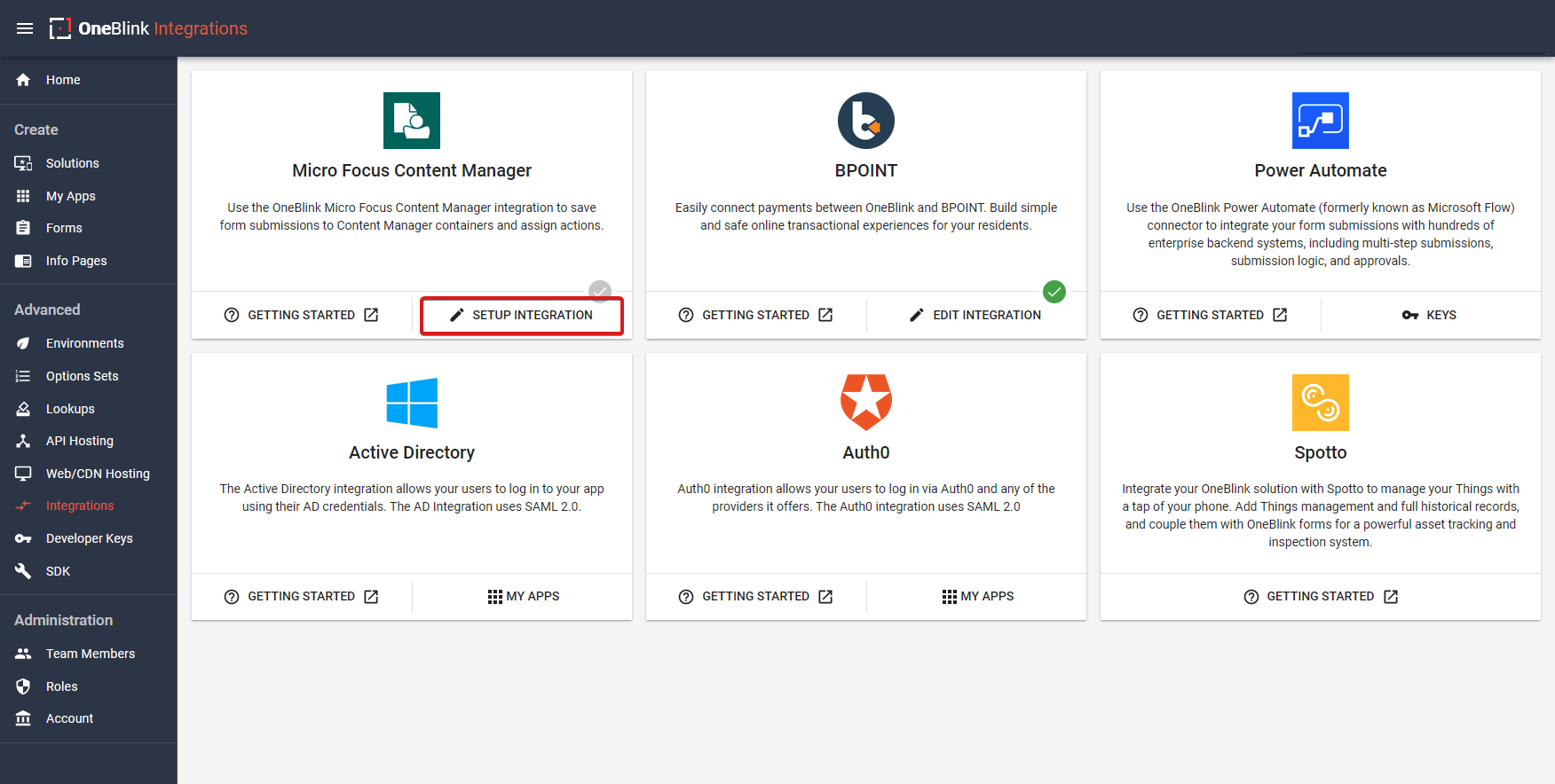 Micro Focus Content Manager : OneBlink Support Portal
