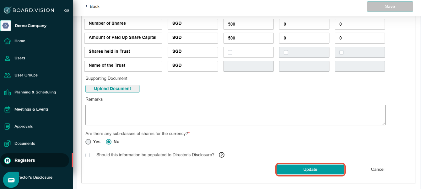 How to Register a Transfer of Shares : Board.Vision
