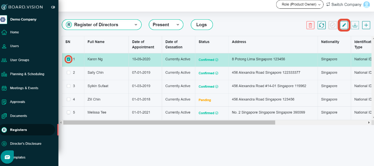 How to Edit a Director's Information from the Register of Directors ...