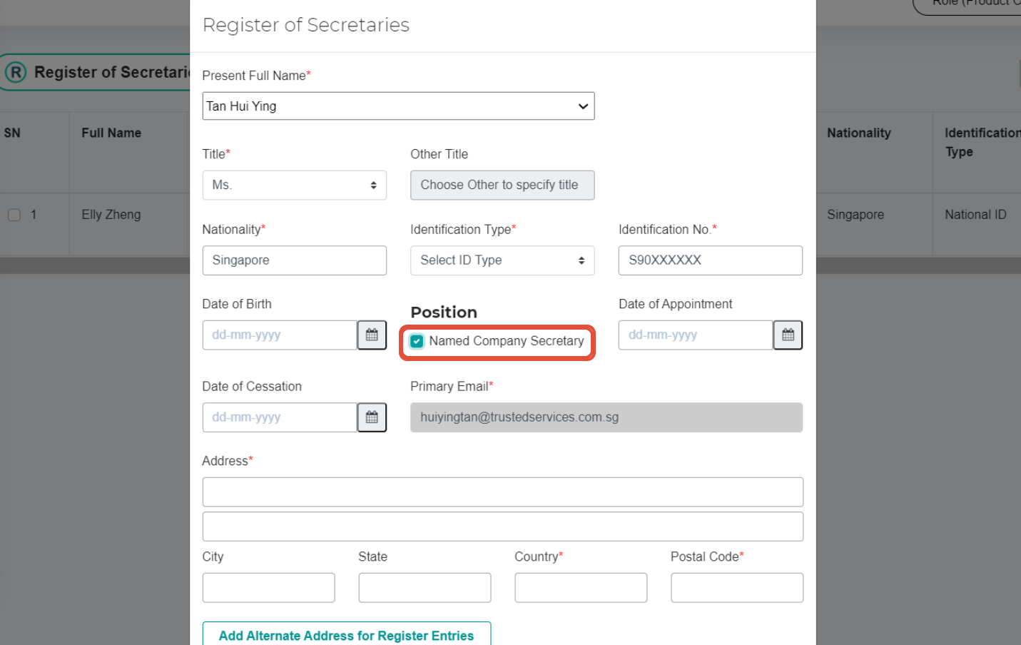 How to Add a Secretary to the Register of Secretaries and Confirm a ...