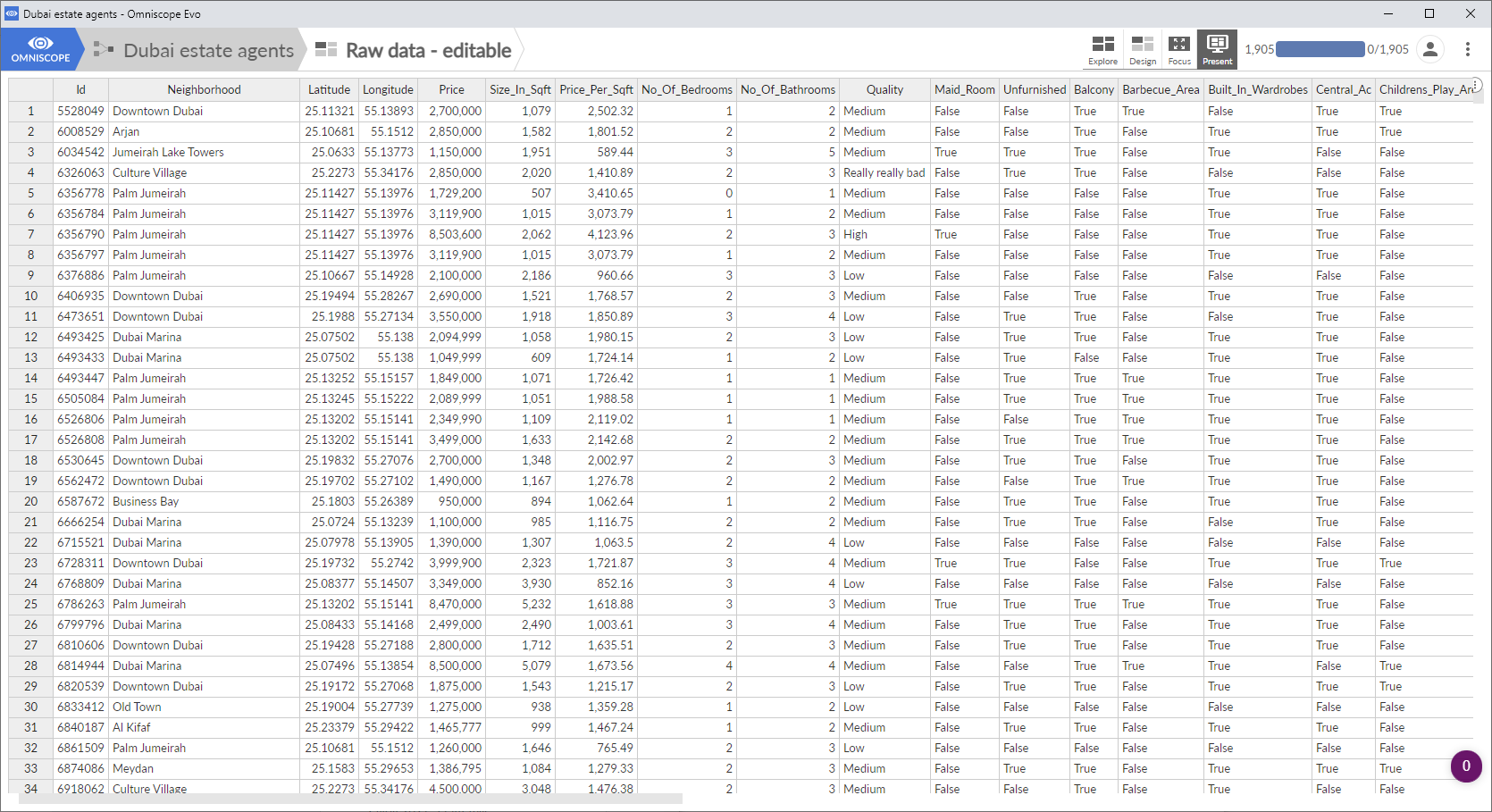 Editing data in an Omniscope report : Omniscope Help Center