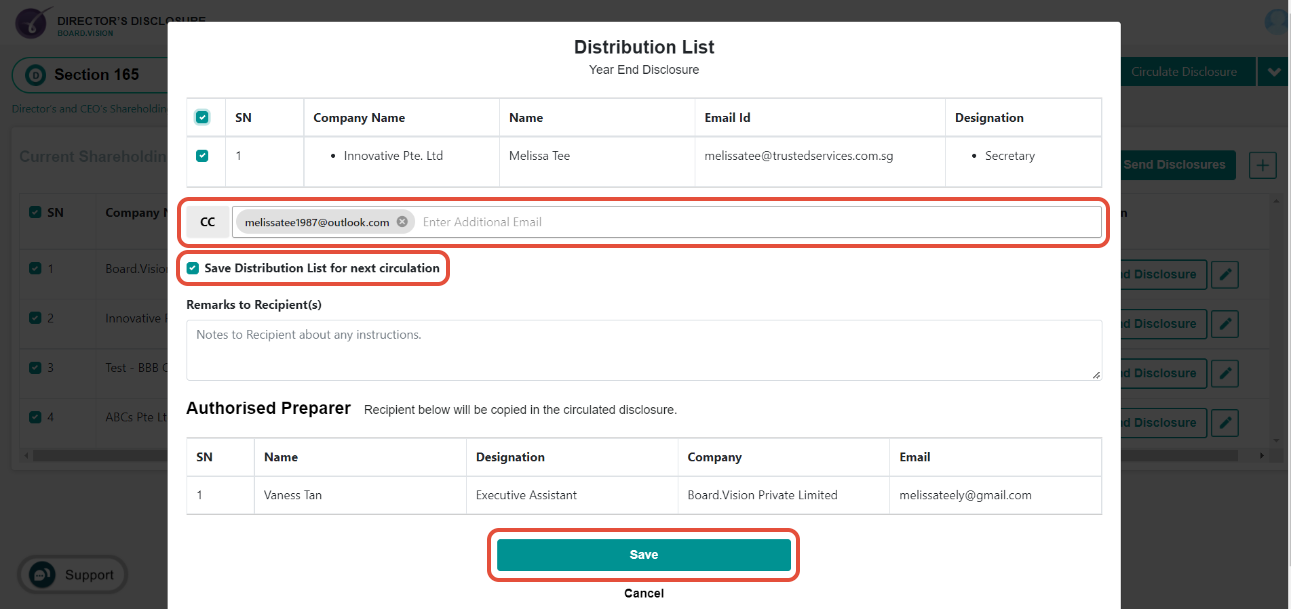 Prepare your Year End Disclosure : Board.Vision