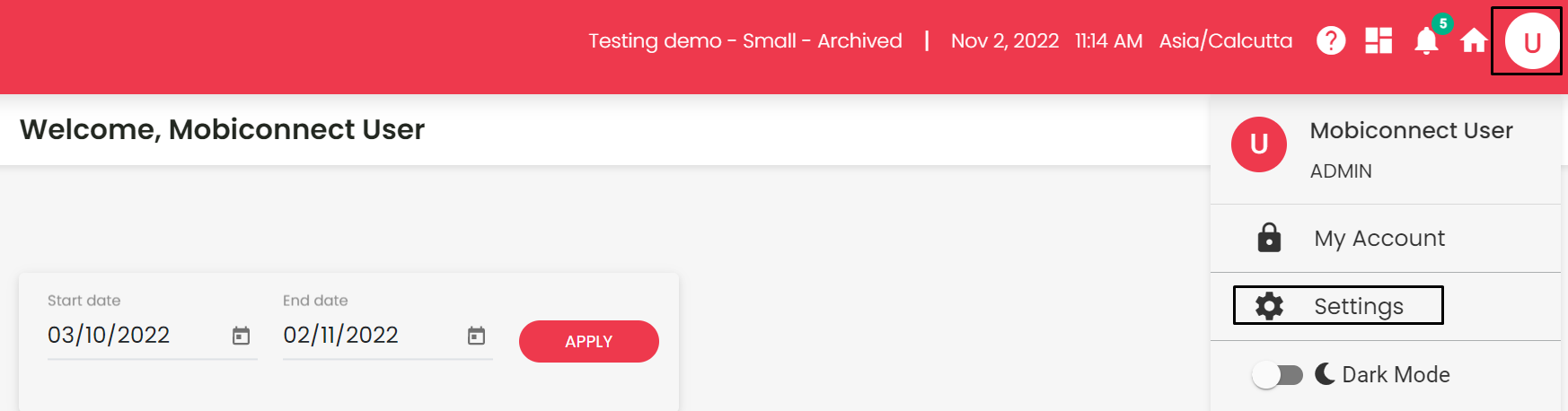 How can I change project logo in Mobiconnect? : Mobiddiction