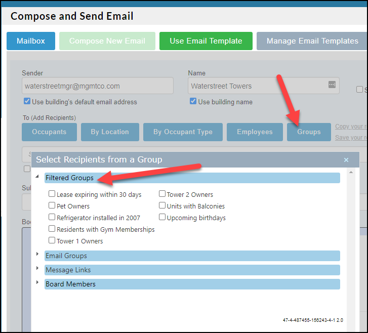 Filtered Groups : Staff Help Site