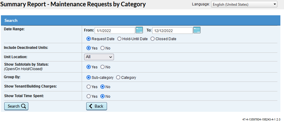 Maintenance Reports : Staff Help Site