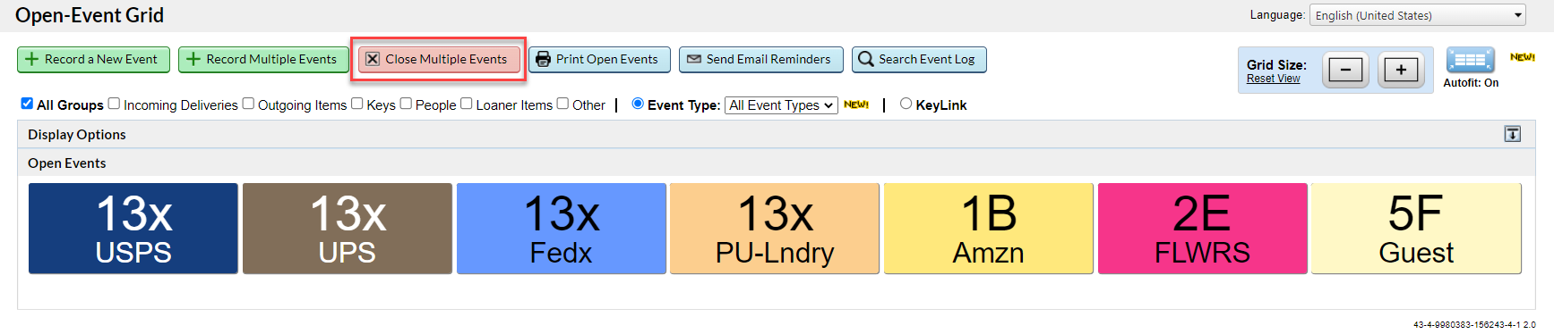 Event Log : Staff Help Site