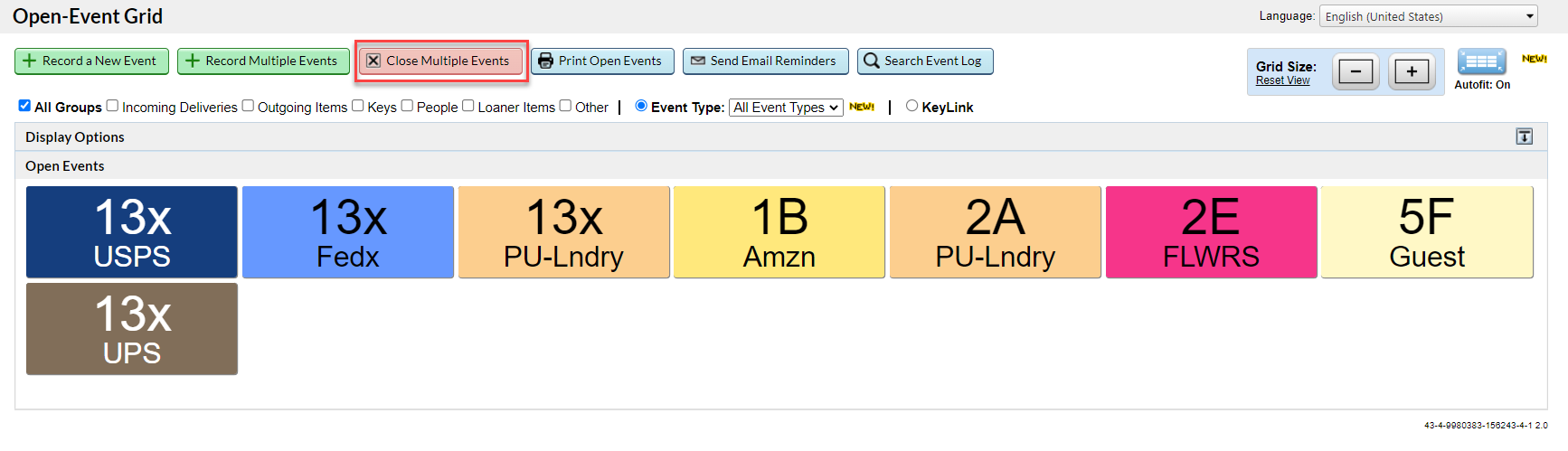 Event Log : Staff Help Site