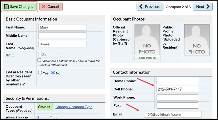 Move Ins/Move Outs : Staff Help Site