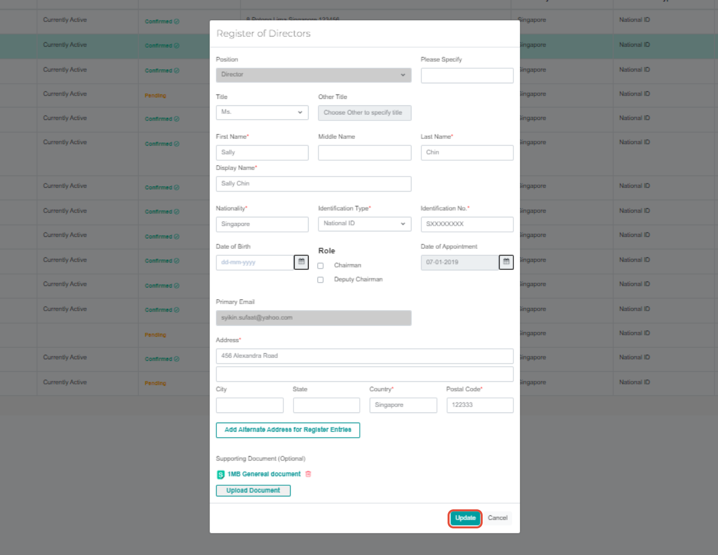 How to Edit a Director's Information from the Register of Directors ...