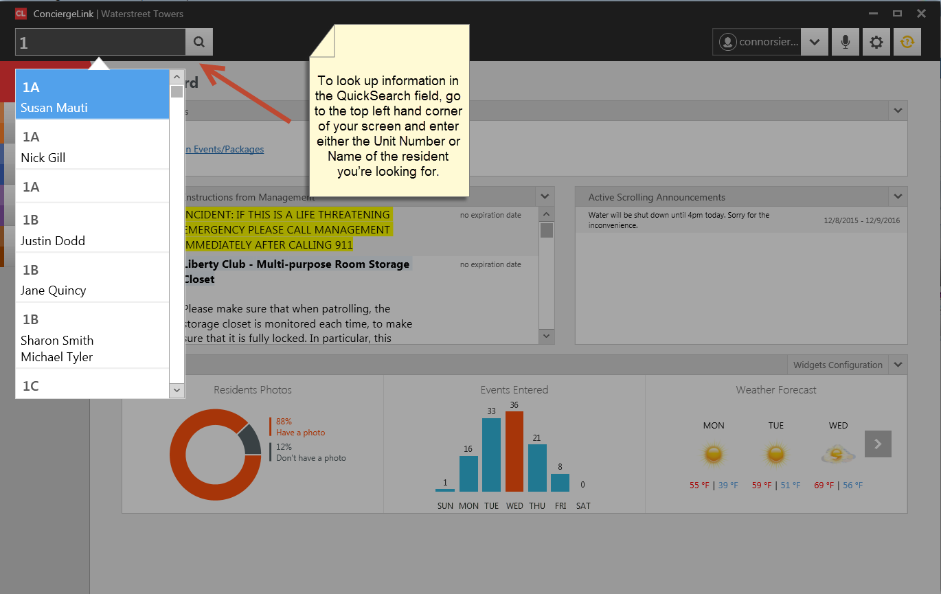 Using ConciergeLink : Staff Help Site