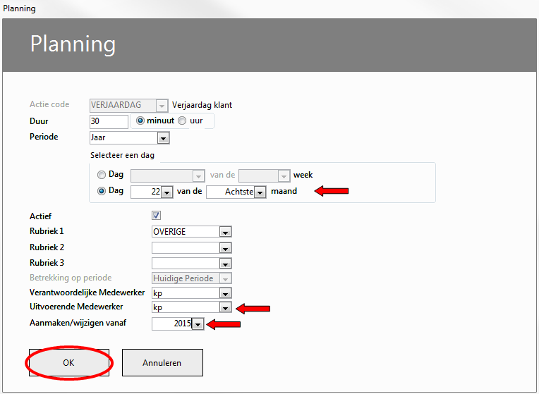 Workflow Beheer 4 - Planning bewerken : Serviceportal