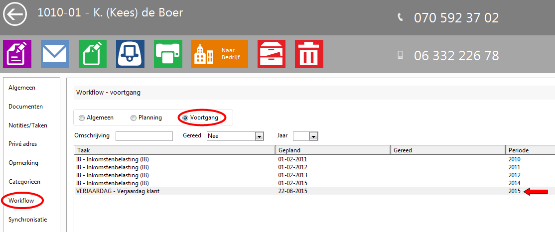 Workflow Beheer 4 - Planning bewerken : Serviceportal