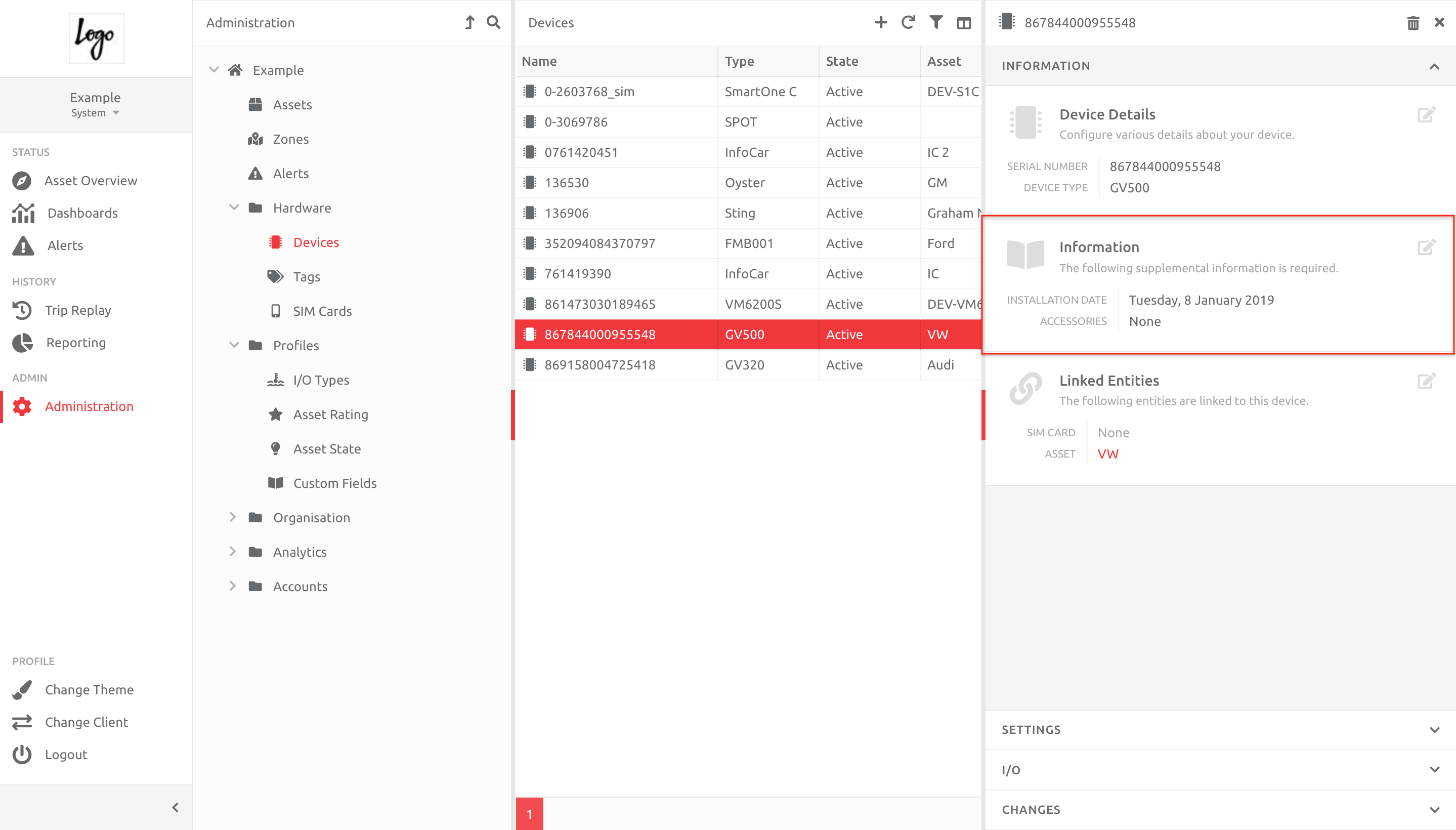 Custom Fields – Radius Telematics