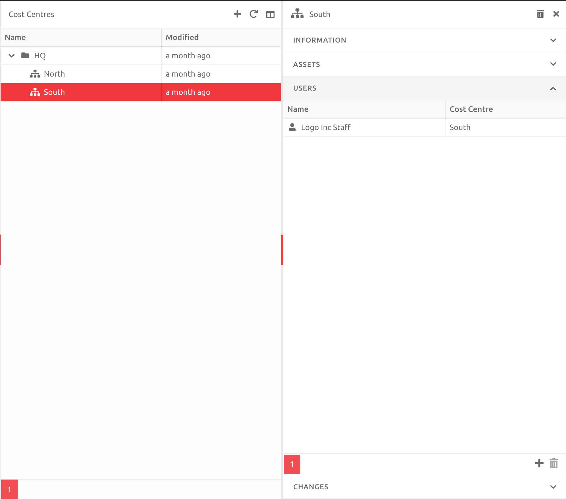 Cost Centers – Radius Telematics