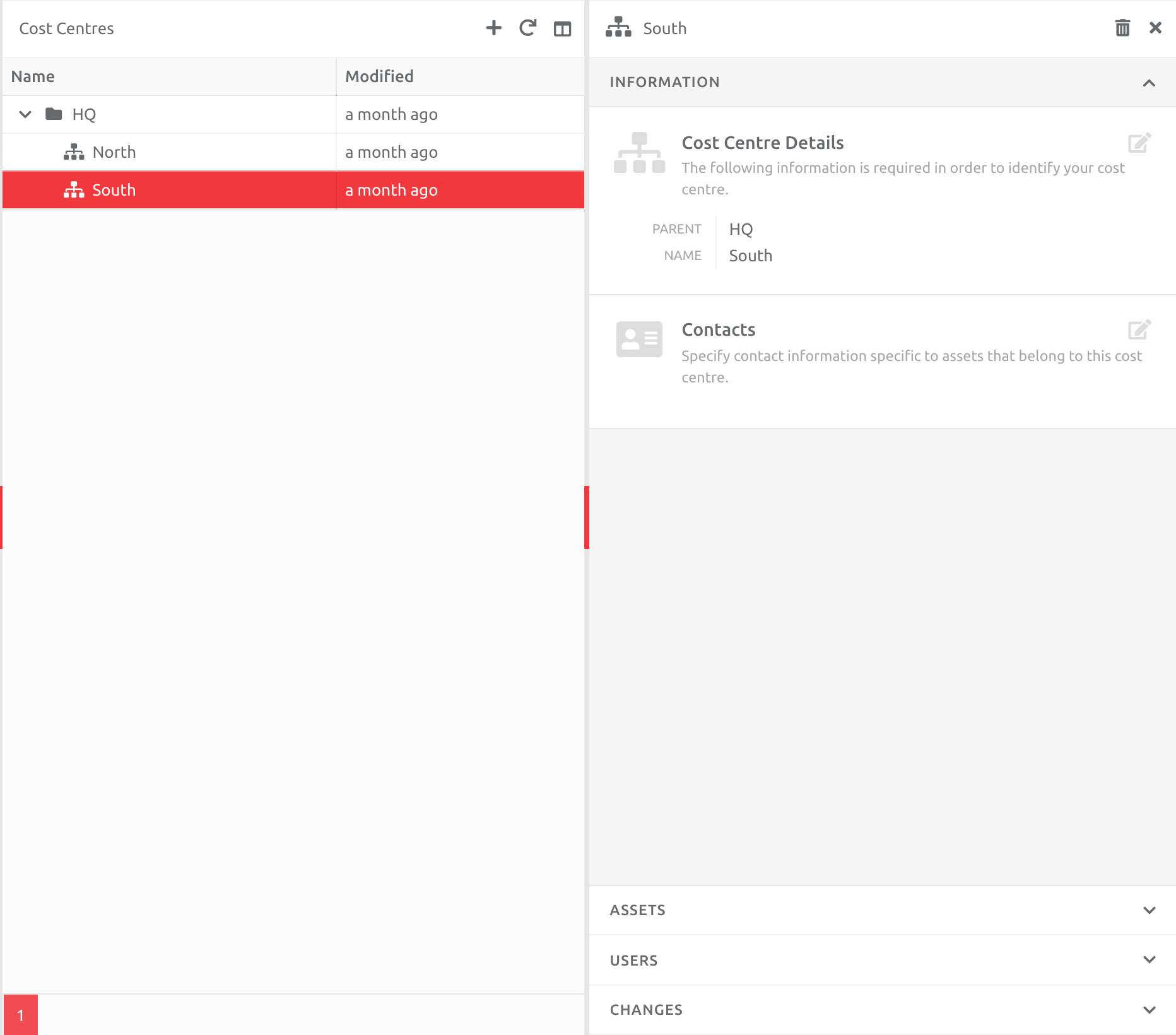 Cost Centers – Radius Telematics