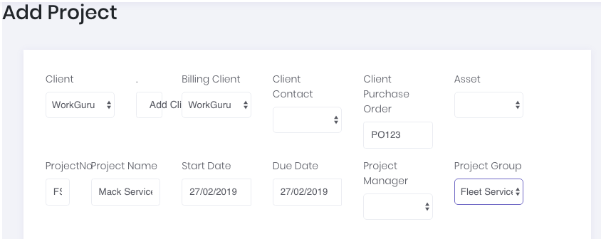 Adding Projects to Project Groups : WorkGuru.io